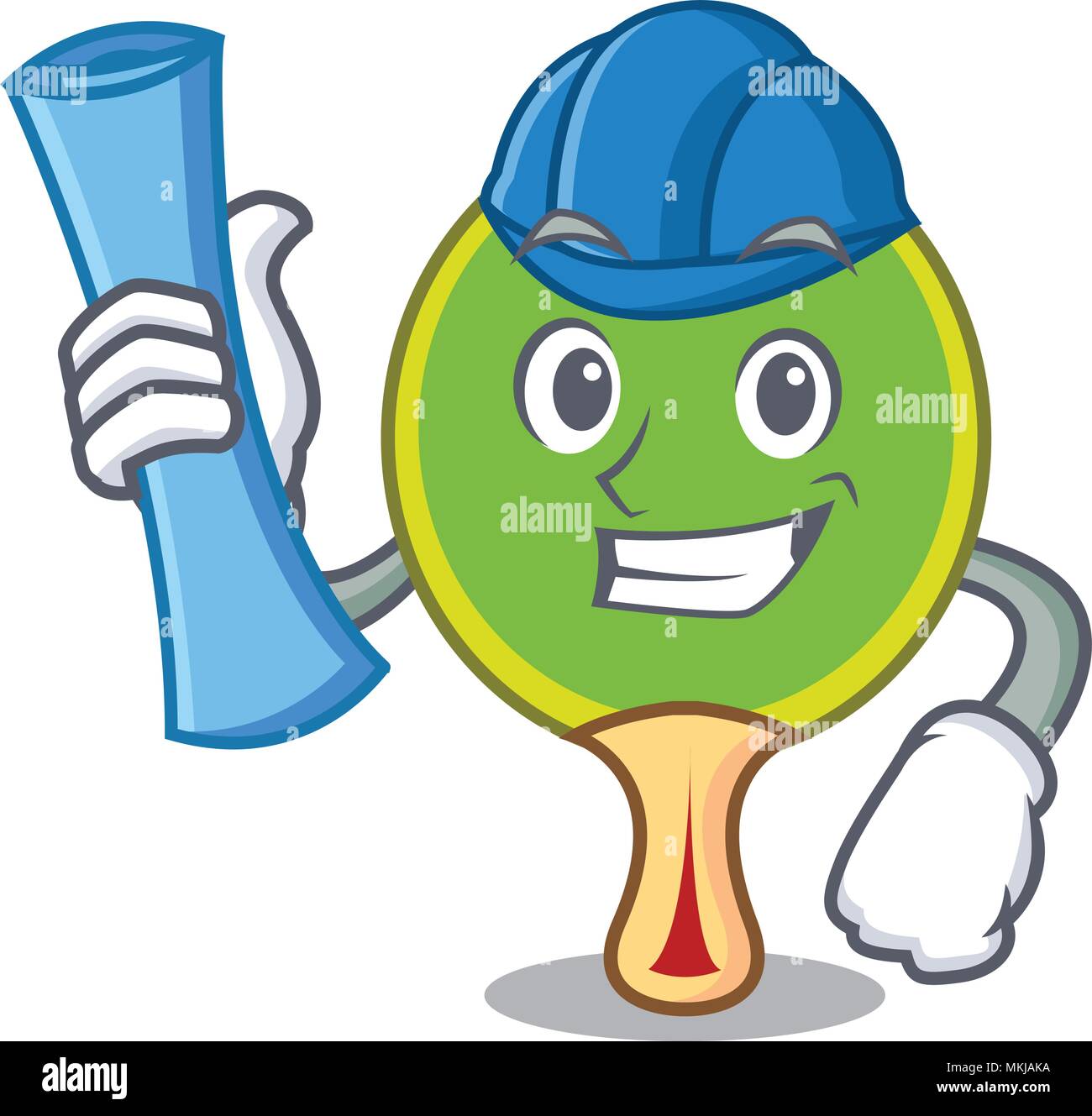 Architect ping pong racket character cartoon Stock Vector Image & Art ...