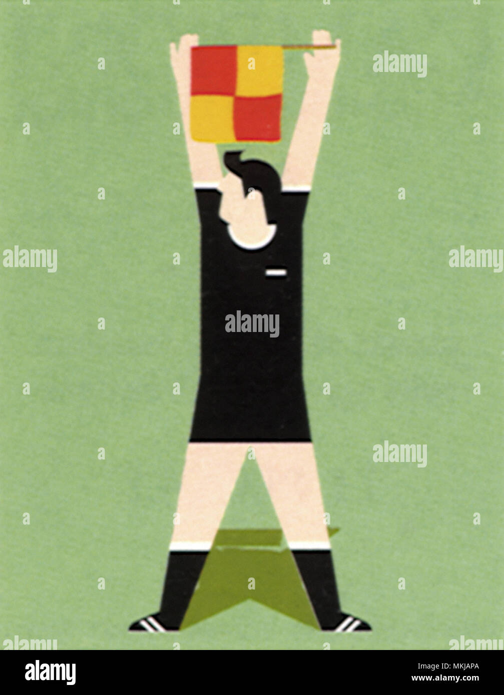 Football referee holding flag hi-res stock photography and images - Alamy