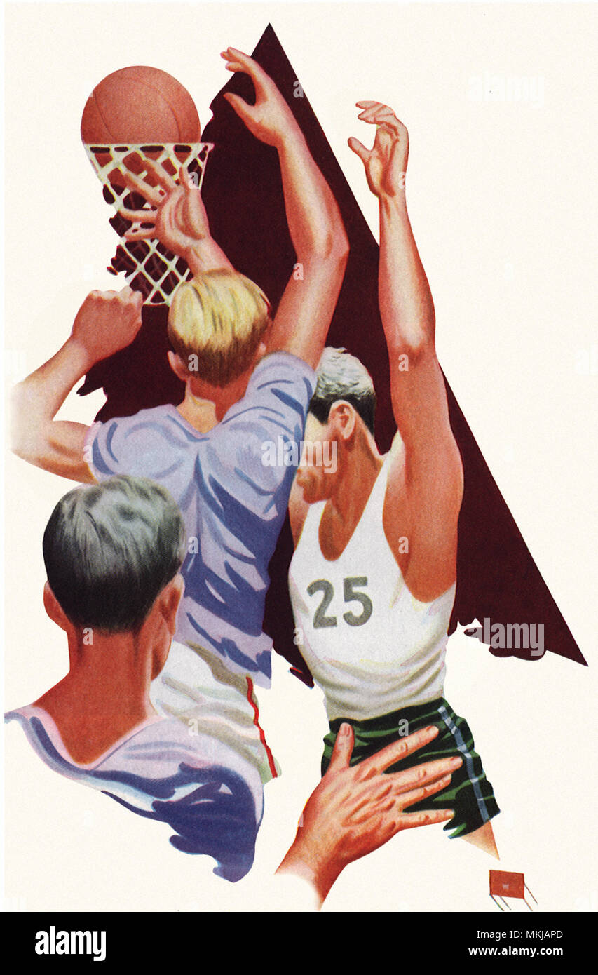 Vintage basketball players hi-res stock photography and images - Alamy