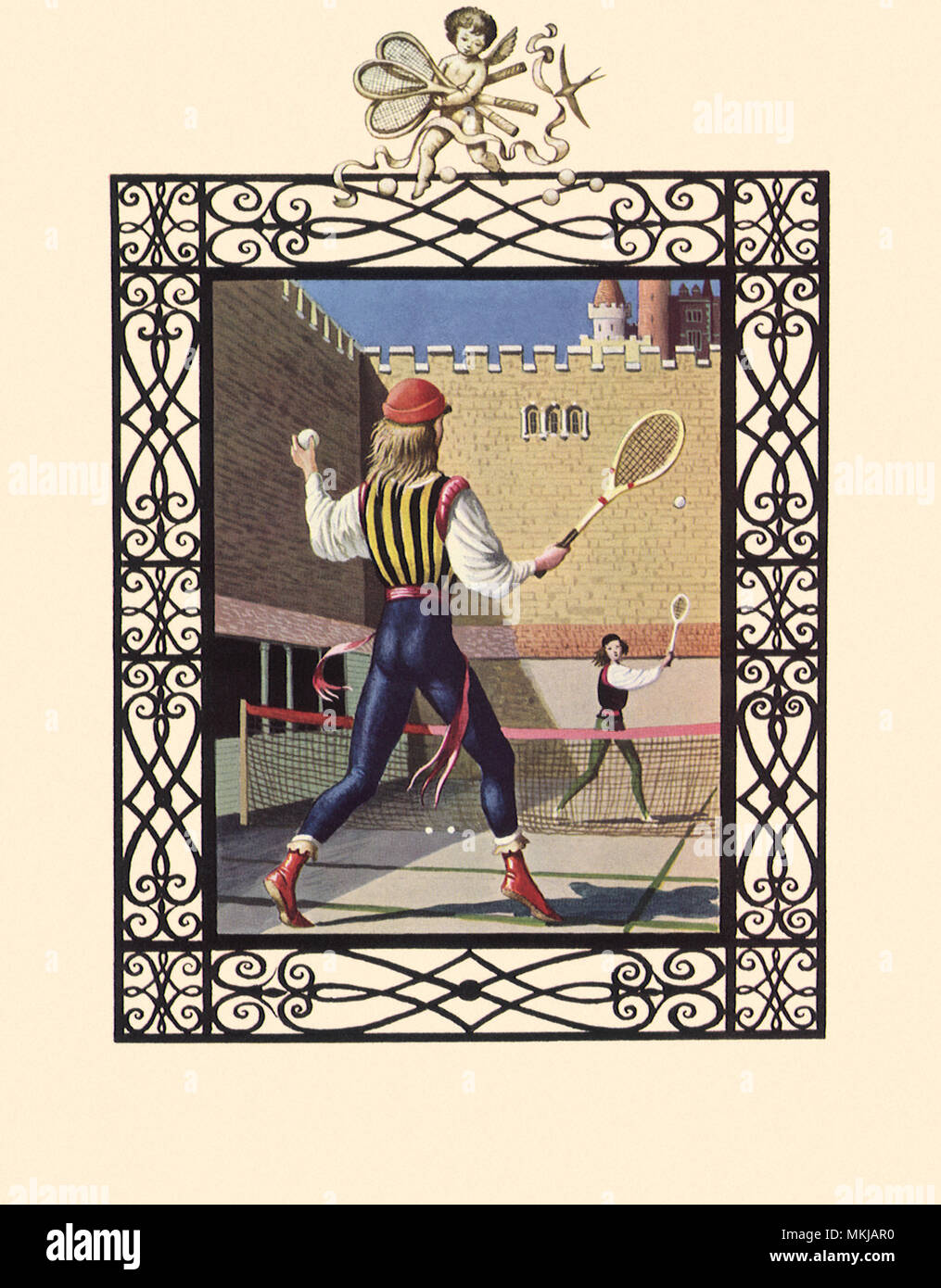 Early Tennis Game Stock Photo - Alamy