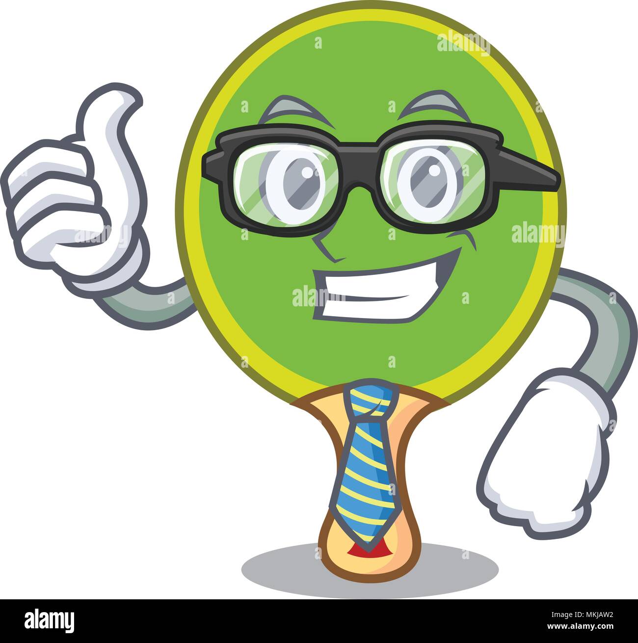 Businessman ping pong racket character cartoon Stock Vector Image & Art ...