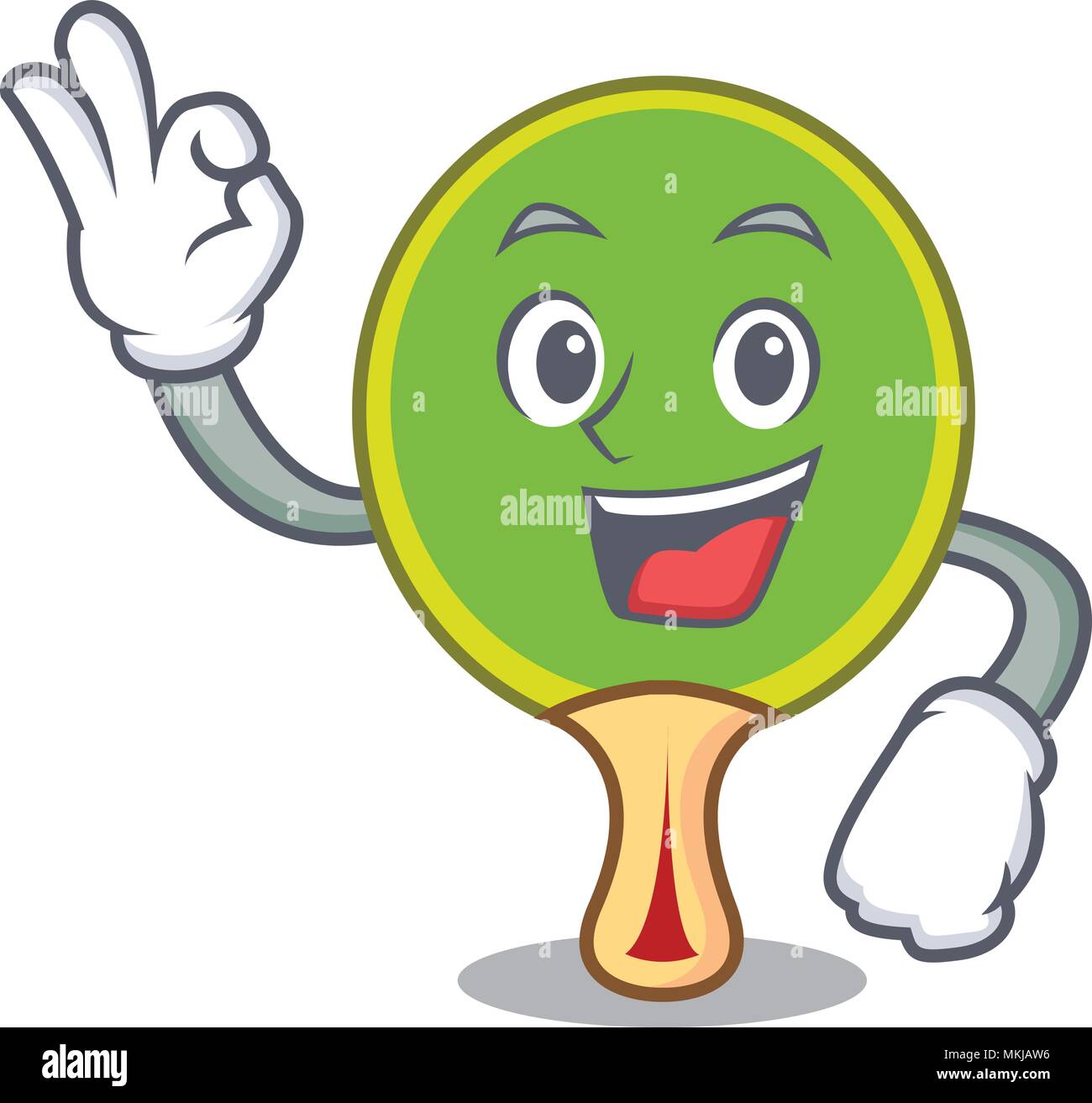 Okay ping pong racket character cartoon Stock Vector Image & Art - Alamy