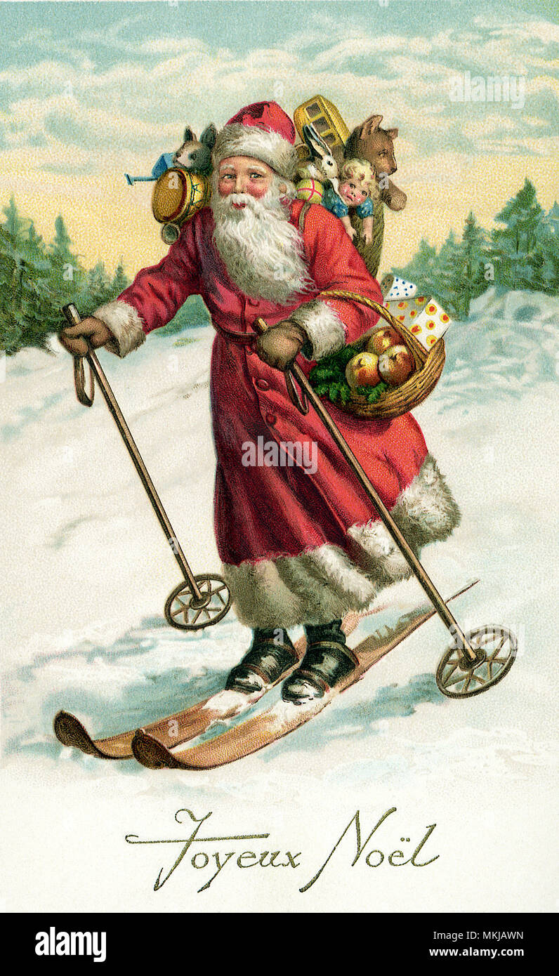 Skiing santas hi-res stock photography and images - Alamy