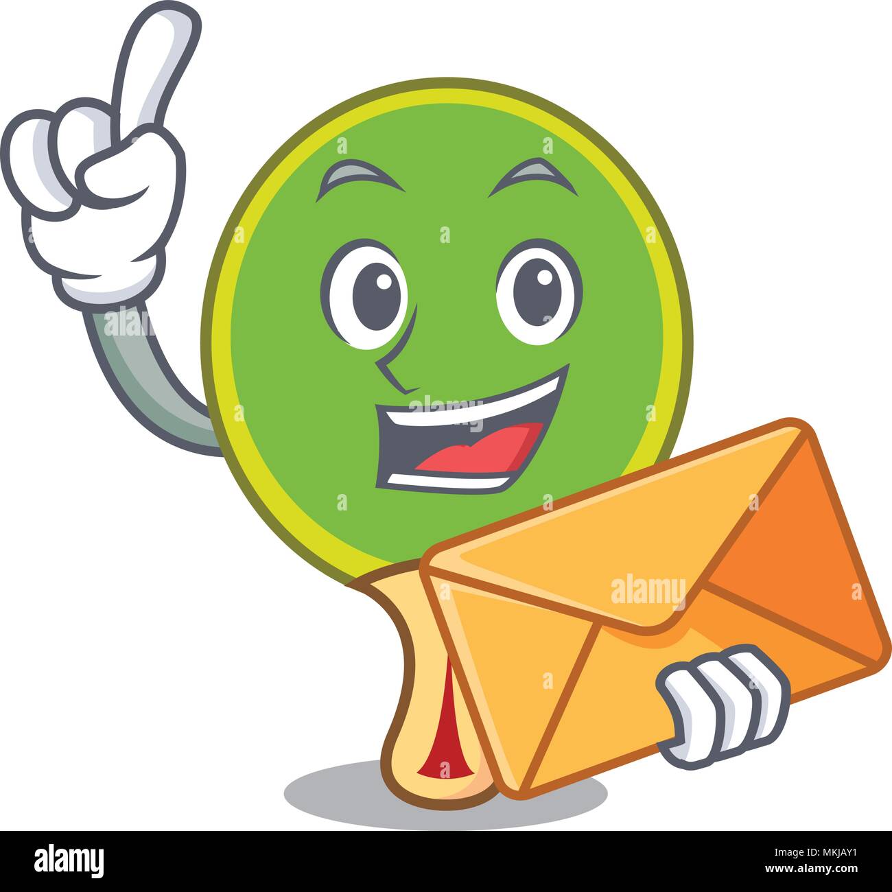 With envelope ping pong racket character cartoon Stock Vector Image ...