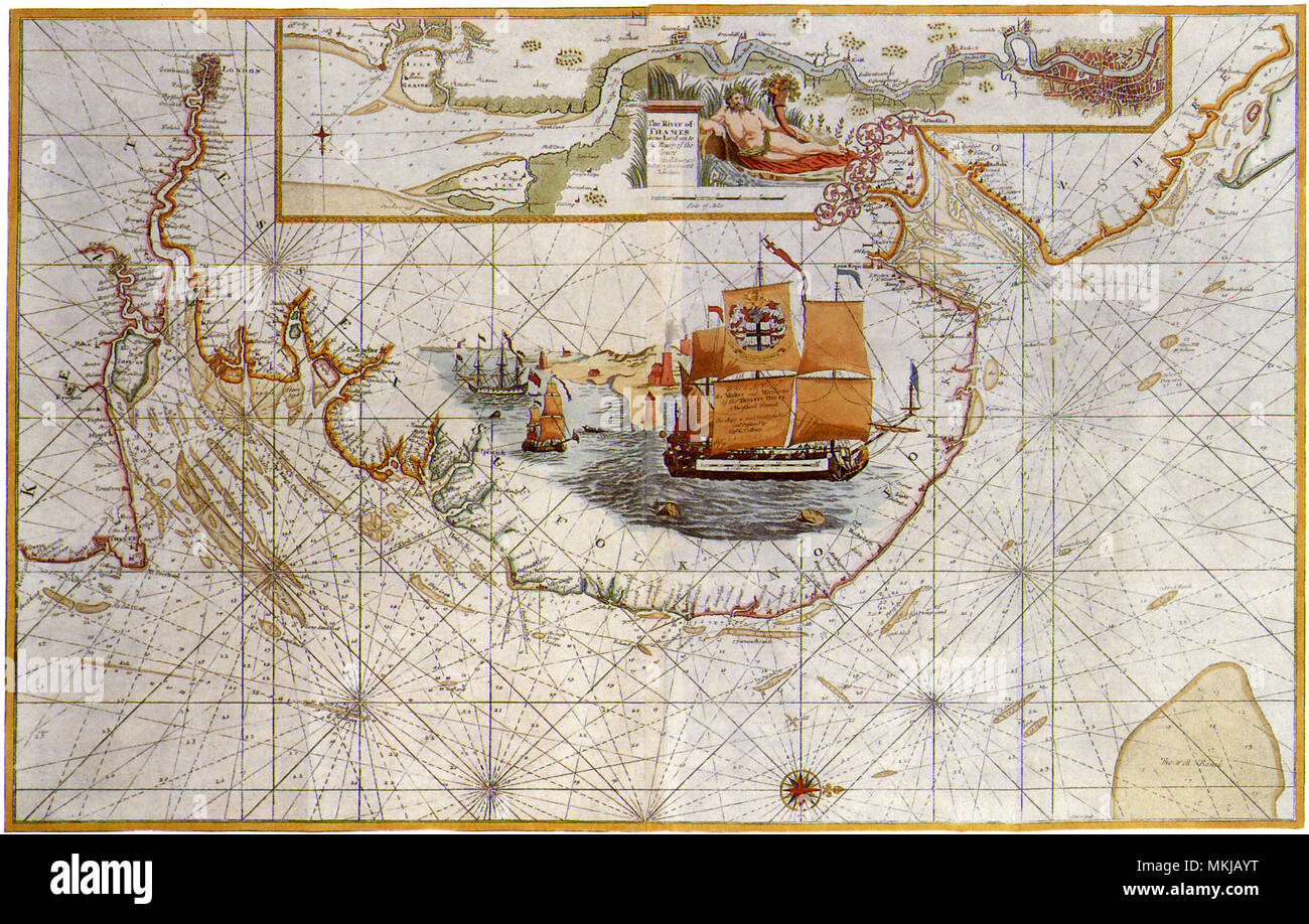 Old river thames map hi-res stock photography and images - Alamy