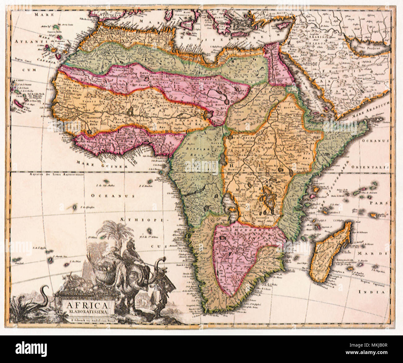 Map of Africa 1706 Stock Photo - Alamy