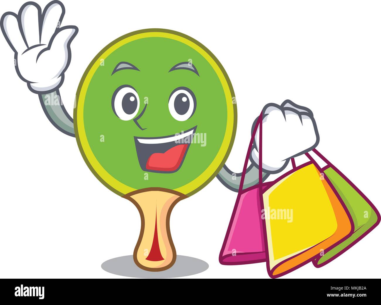 Shopping ping pong racket character cartoon Stock Vector Image & Art ...