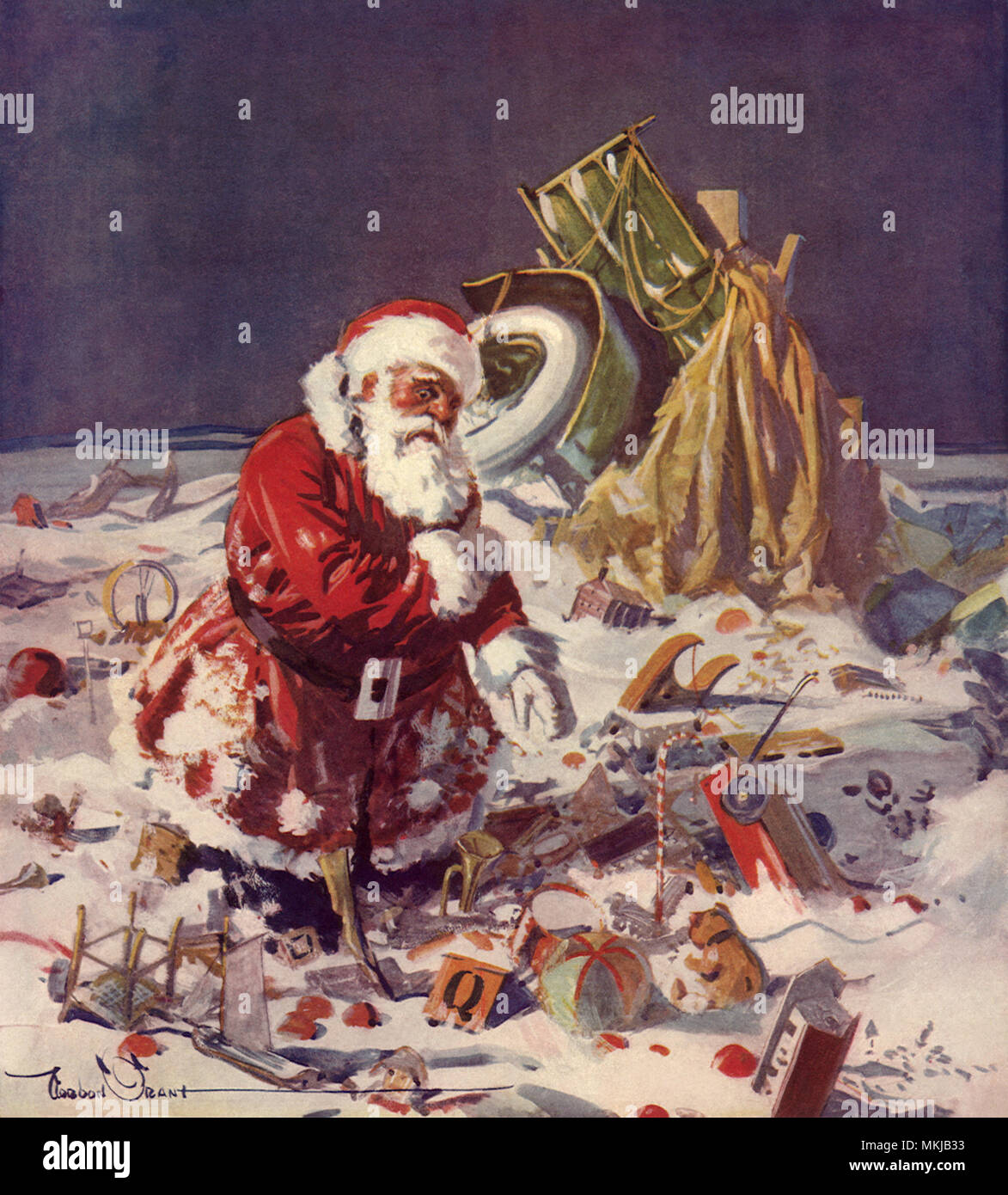 Santa sleigh crash hi-res stock photography and images - Alamy