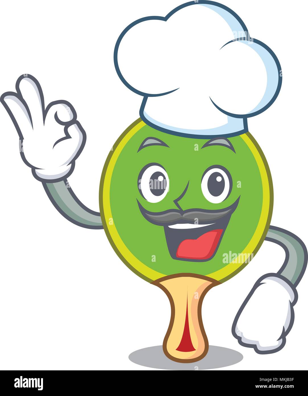 Chef ping pong racket character cartoon Stock Vector Image & Art - Alamy