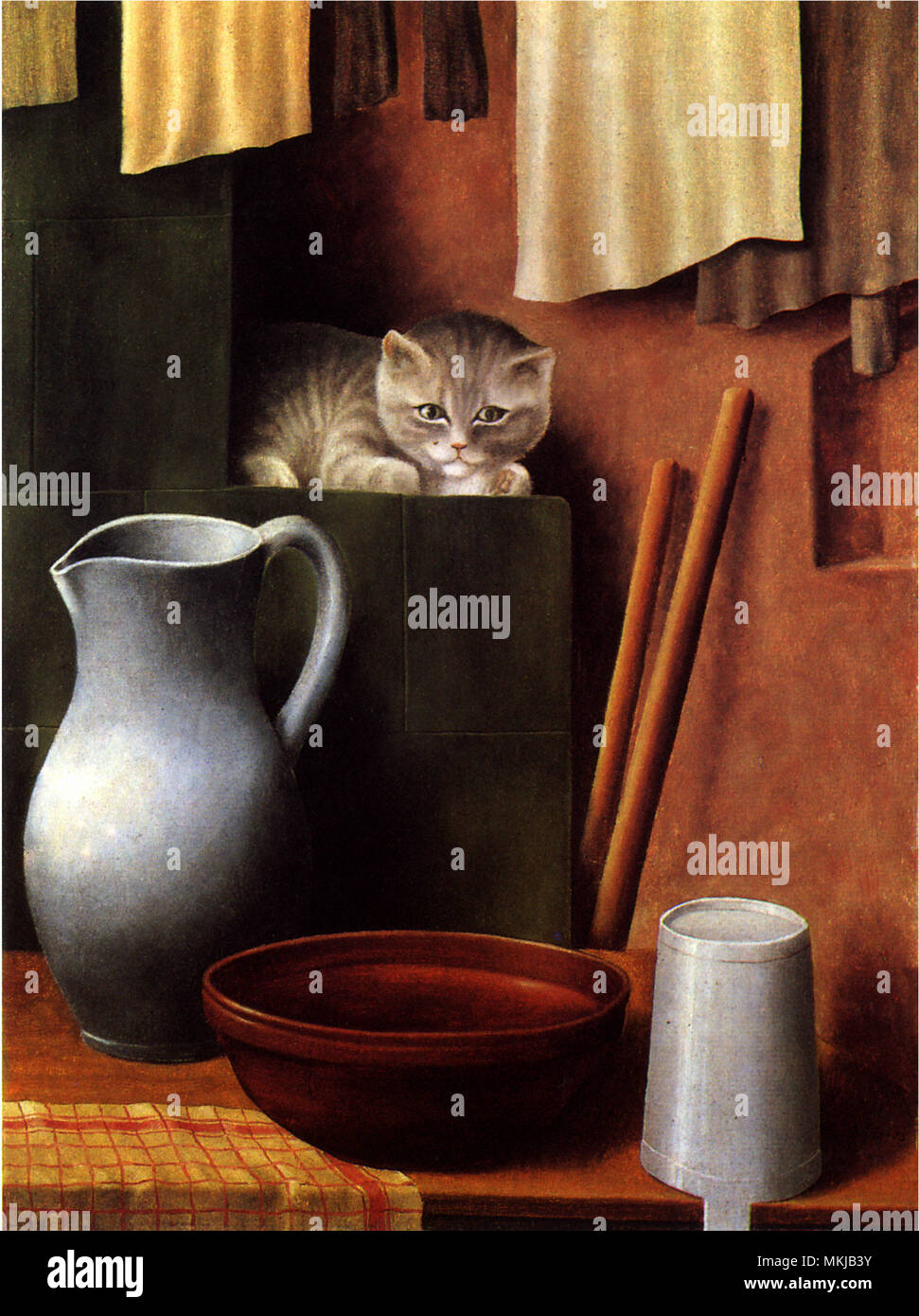 Still Life with Cat Stock Photo - Alamy