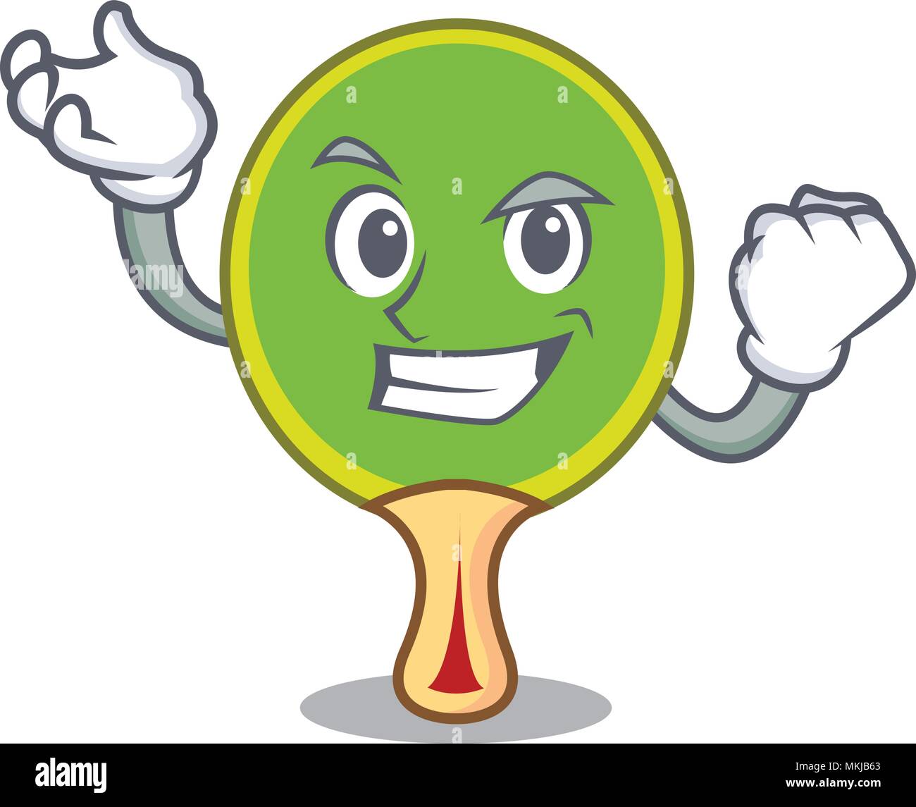 Successful ping pong racket character cartoon Stock Vector Image & Art ...