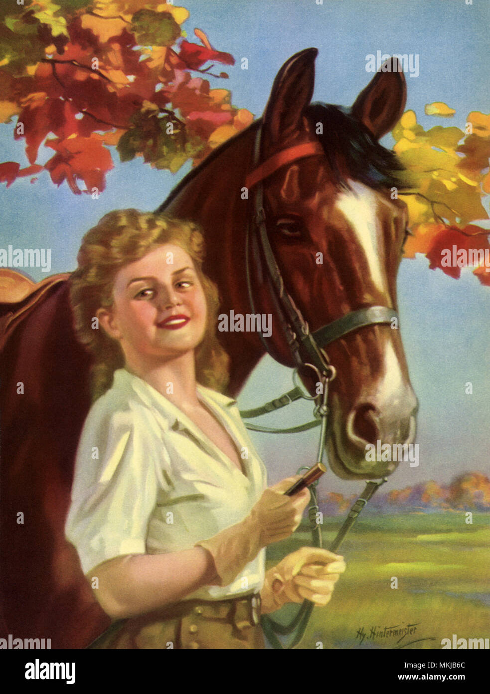 Horse hand woman hi-res stock photography and images - Alamy