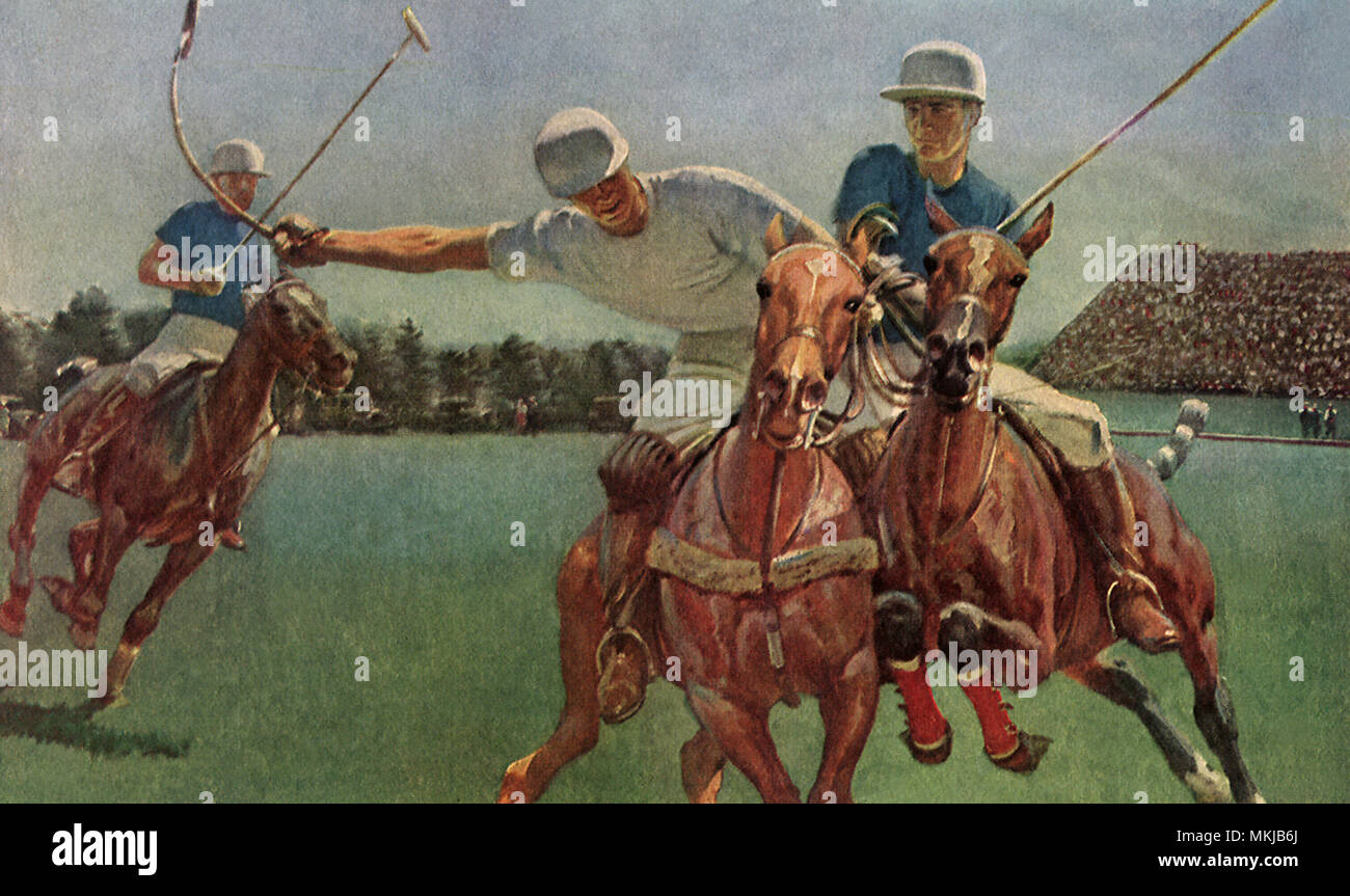 Three Polo Players Stock Photo - Alamy
