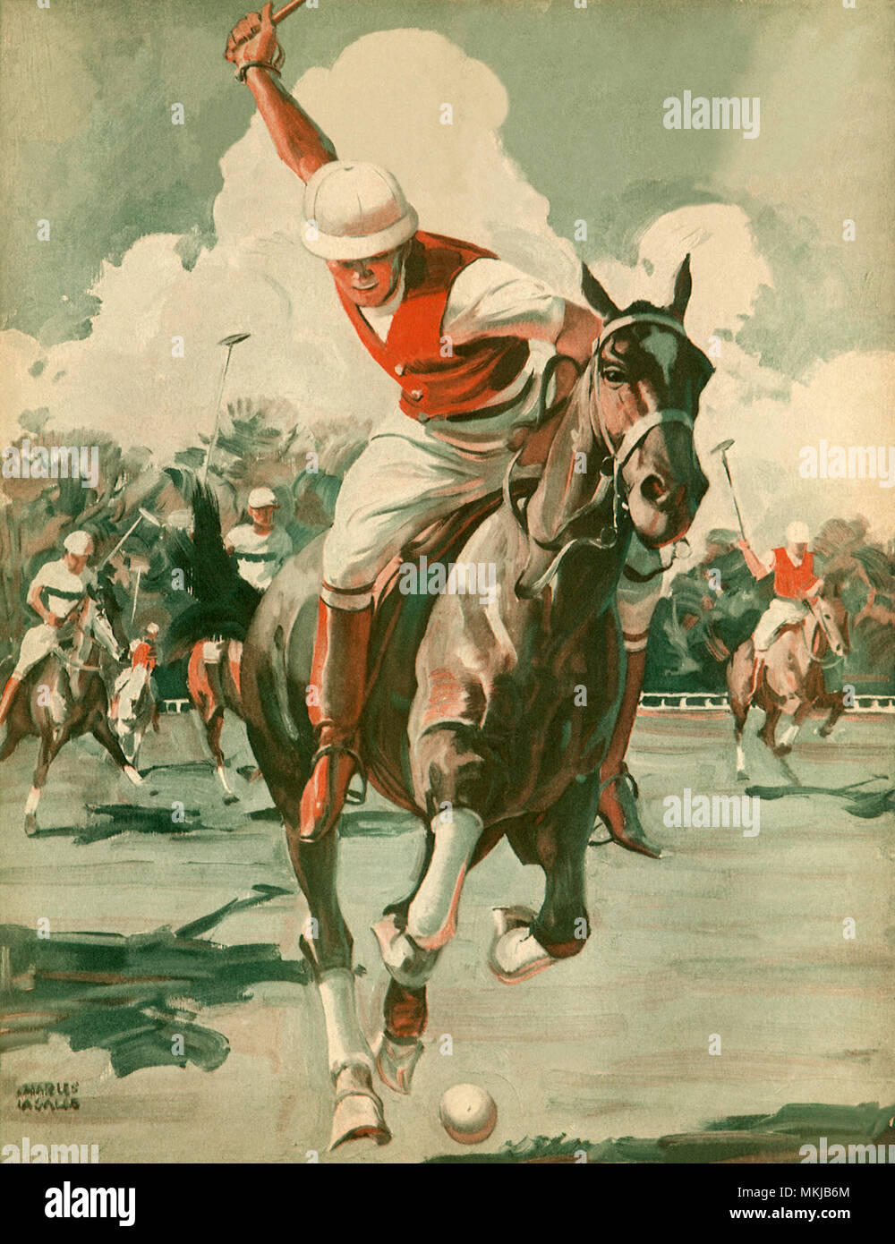 Vintage polo player hi-res stock photography and images - Alamy