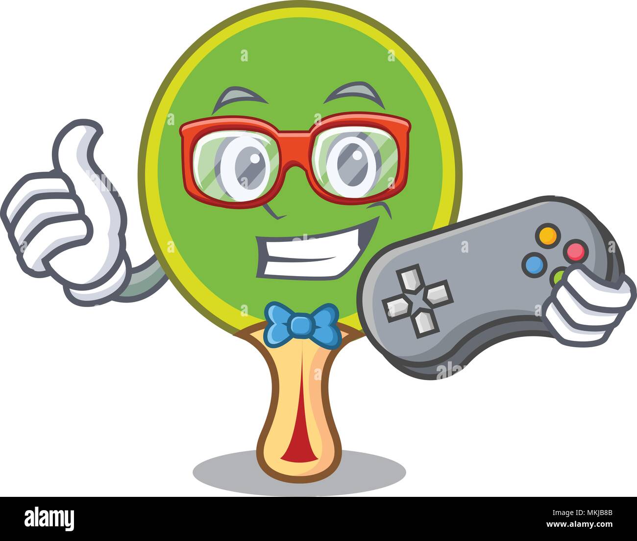 Gamer ping pong racket mascot cartoon Stock Vector Image & Art - Alamy