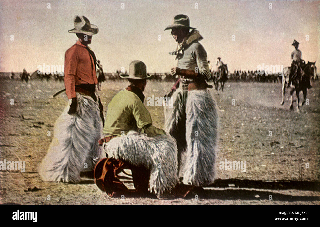 Cowboys Waiting Turns Stock Photo - Alamy