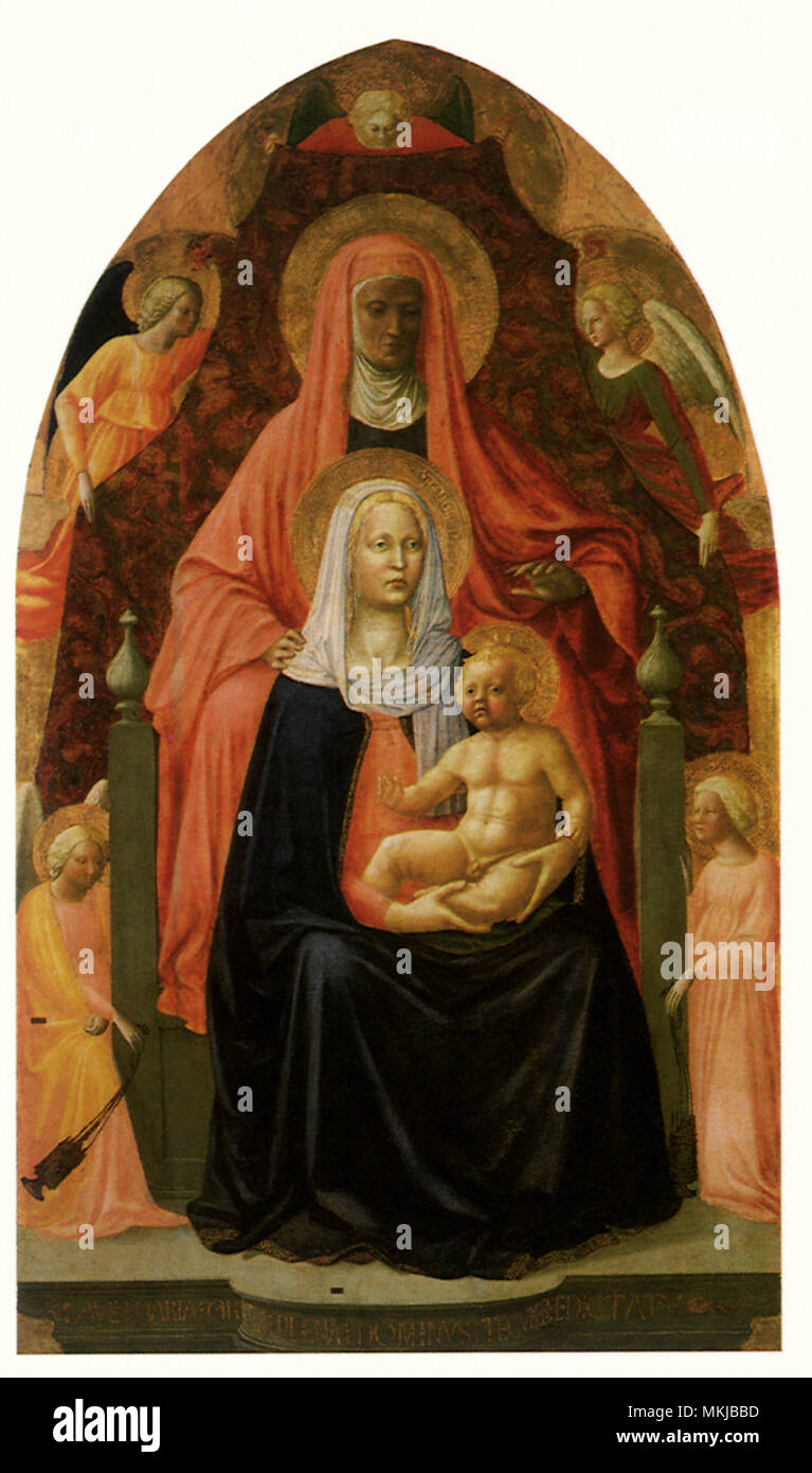 Virgin with child and saint anne hi-res stock photography and images - Alamy