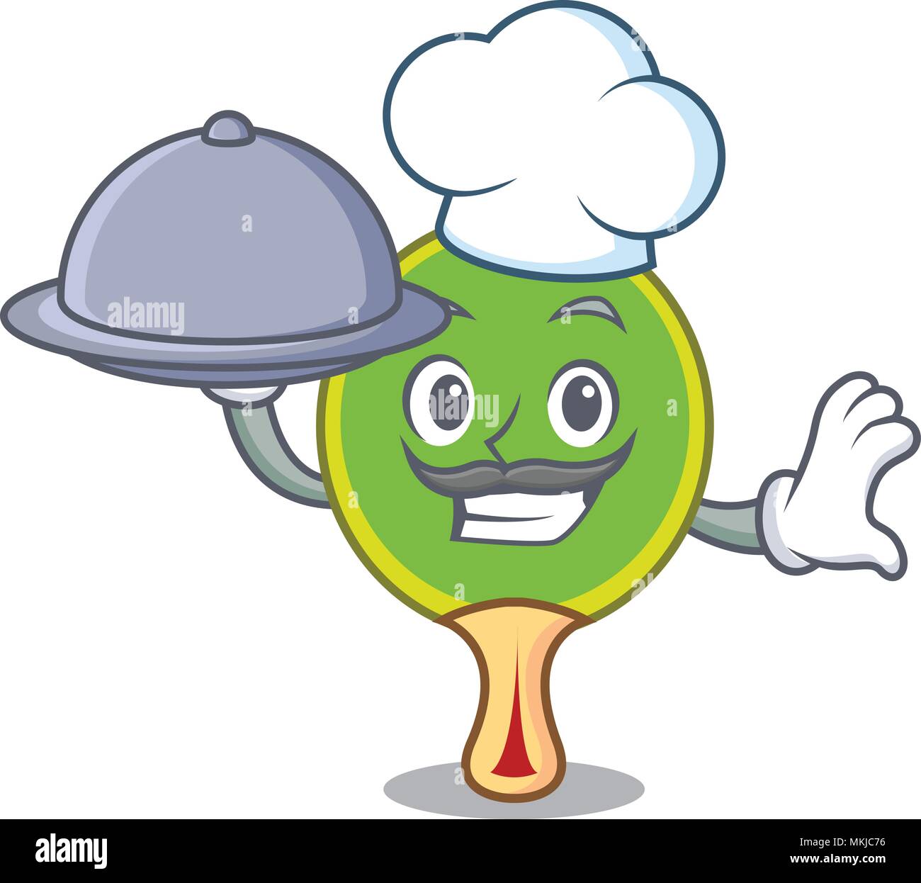 Chef with food ping pong racket mascot cartoon Stock Vector Image & Art ...