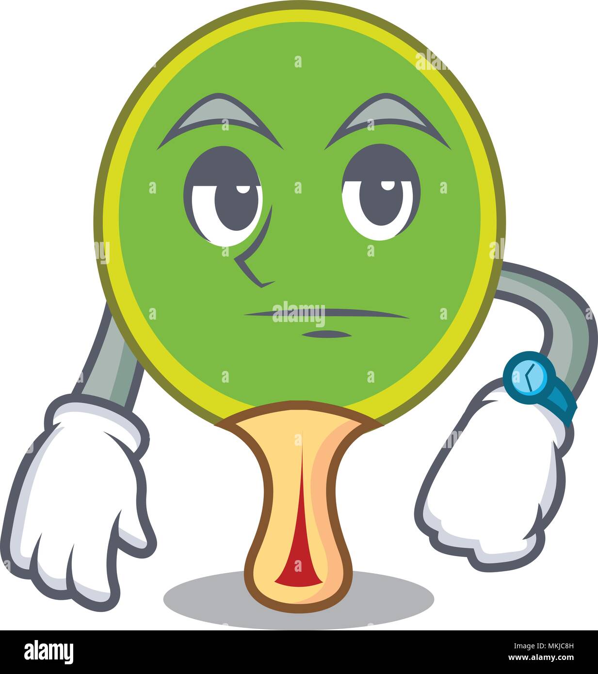 Waiting ping pong racket mascot cartoon Stock Vector Image & Art - Alamy