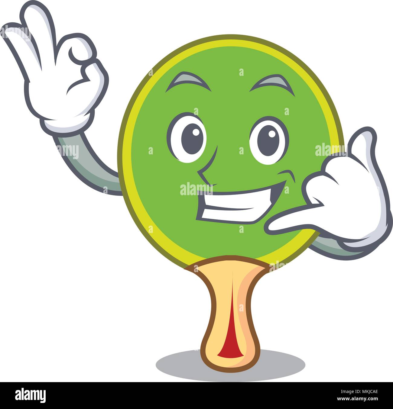 Call me ping pong racket mascot cartoon Stock Vector Image & Art - Alamy