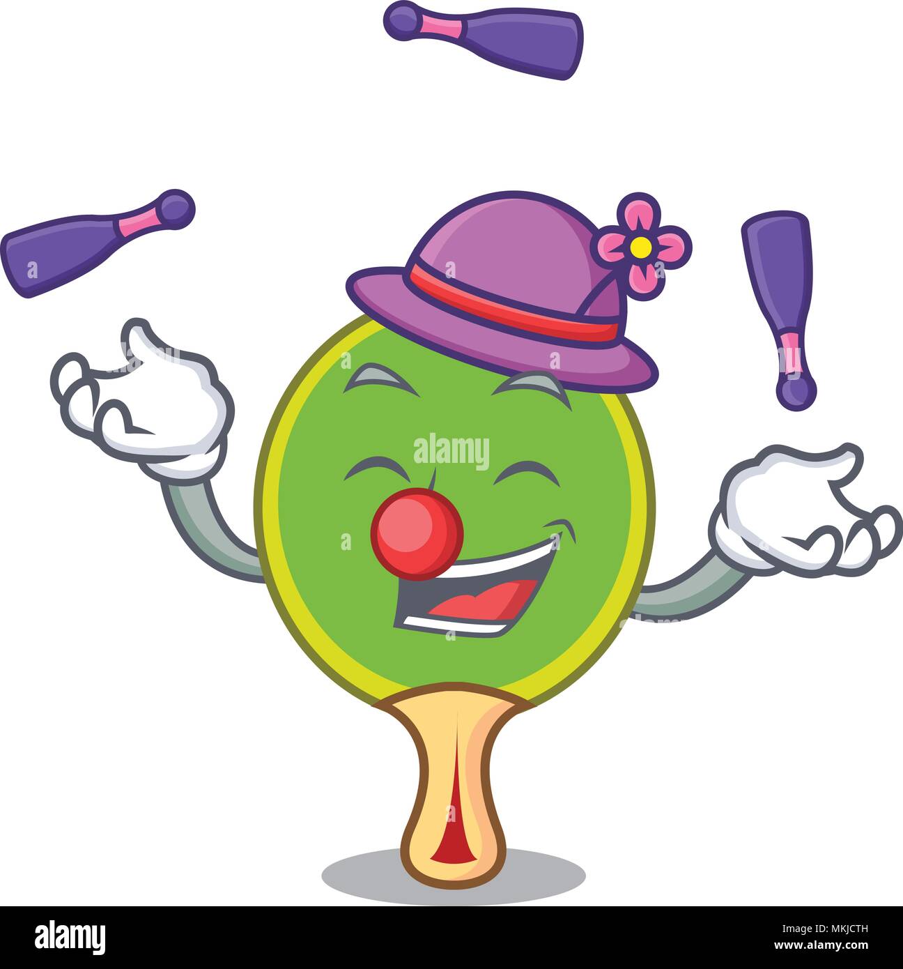 Juggling ping pong racket mascot cartoon Stock Vector Image & Art - Alamy