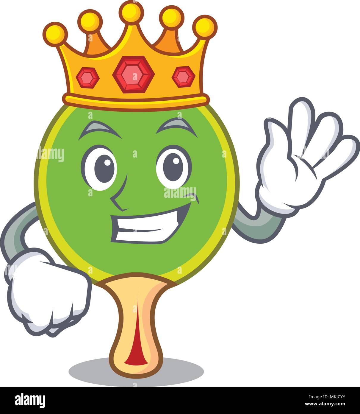 King ping pong racket mascot cartoon Stock Vector Image & Art - Alamy