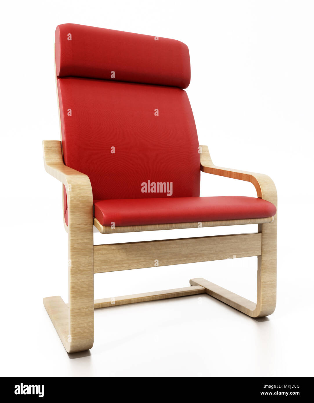 Modern TV chair isolated on white background. 3D illustration Stock ...