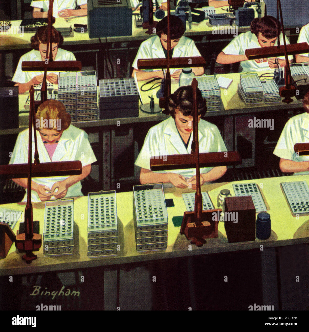 Women assembly line hi-res stock photography and images - Alamy