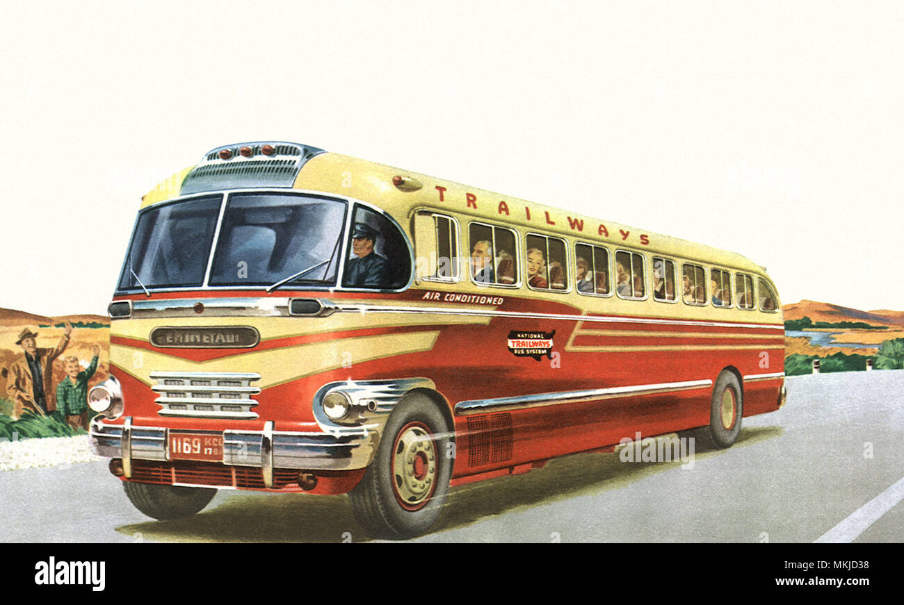 Red vintage bus classic hi-res stock photography and images - Alamy