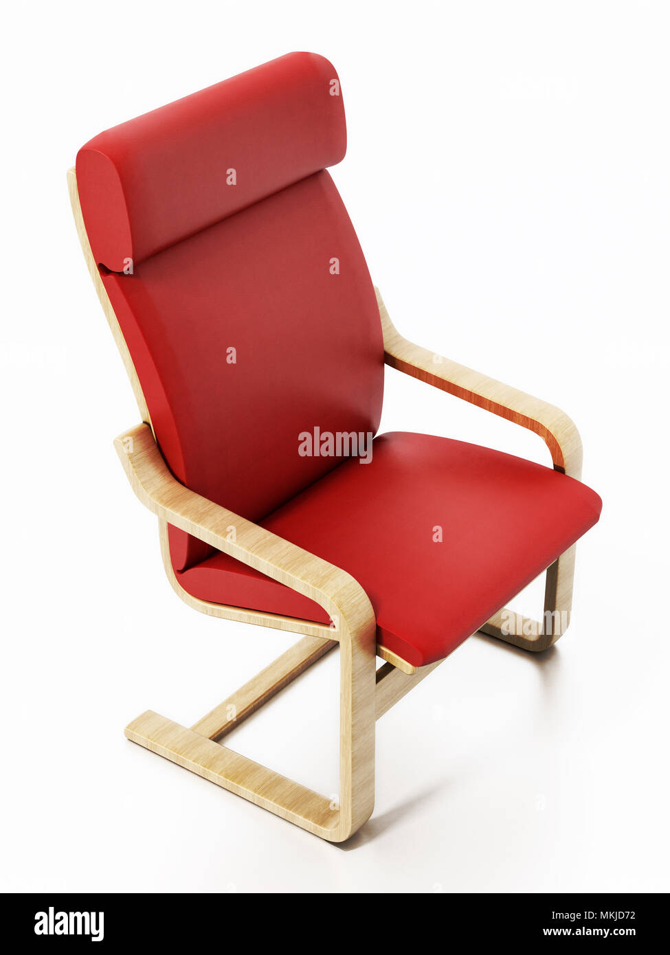 Modern TV chair isolated on white background. 3D illustration Stock ...