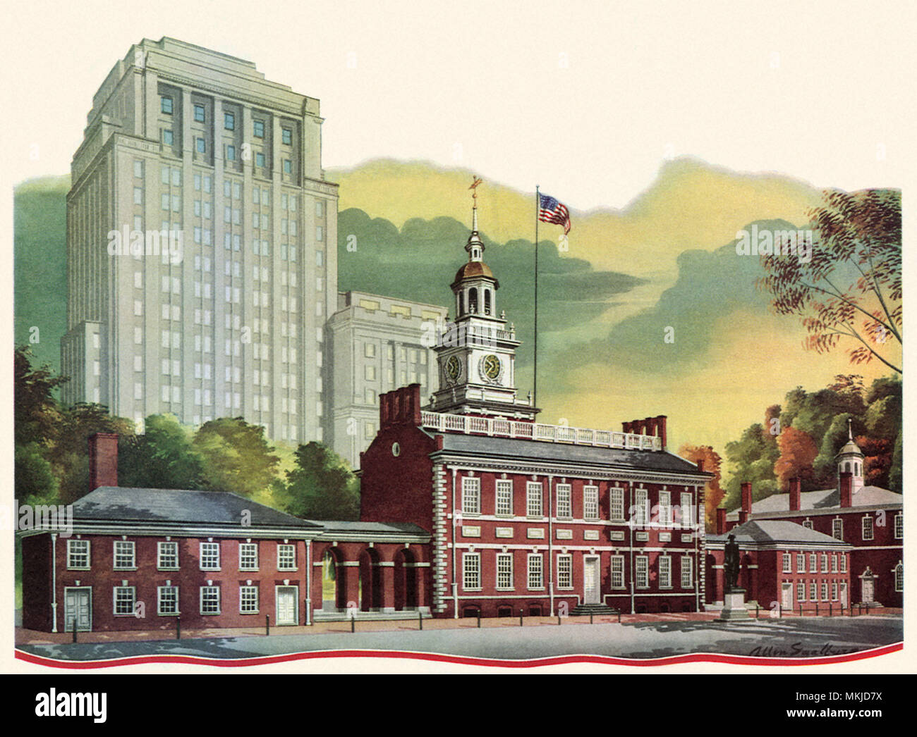 Independence Square. Philadelphia Stock Photo - Alamy