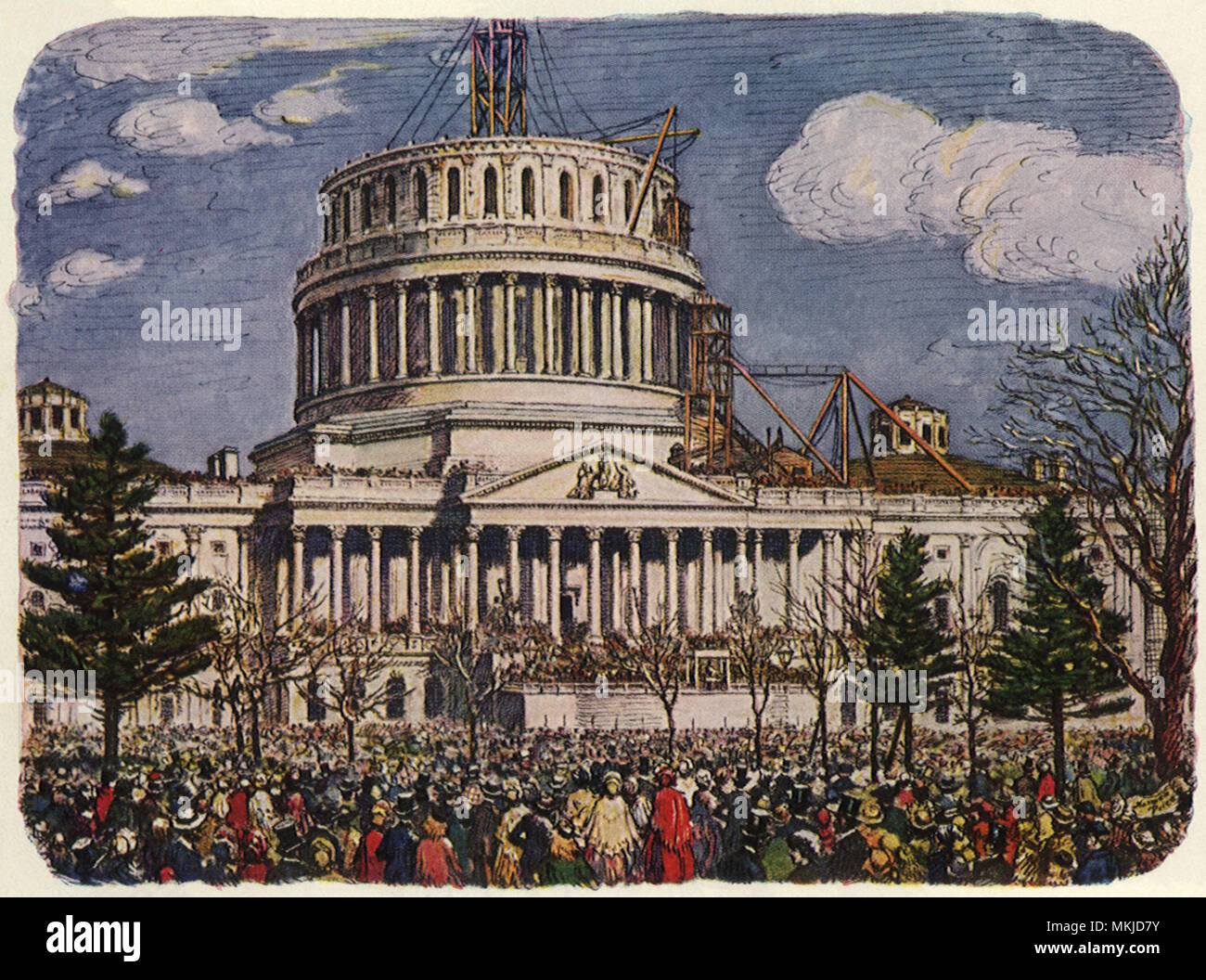 Construction of Capitol Stock Photo - Alamy