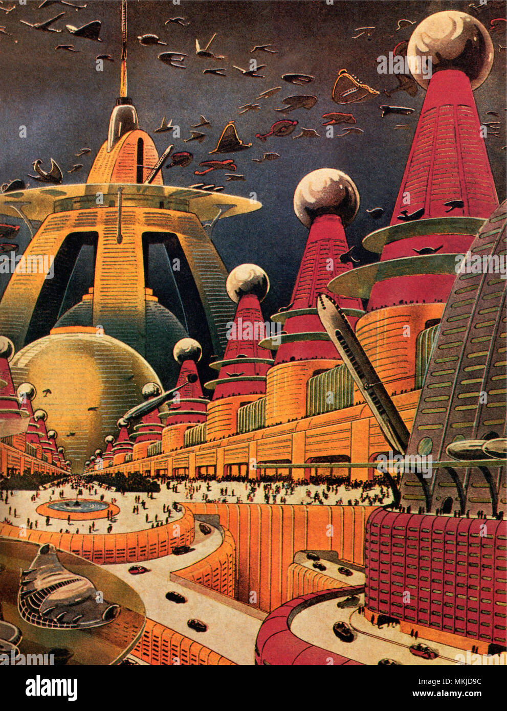 Sci Fi - Future Atomic City Stock Photo - Alamy