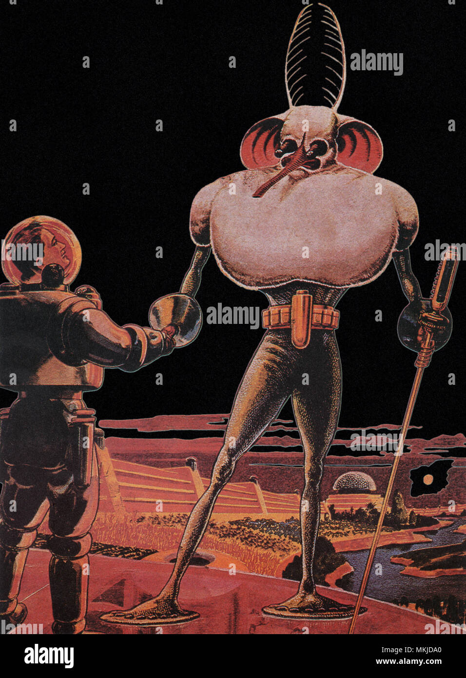 Sci Fi - Alien and Astronaut Stock Photo - Alamy