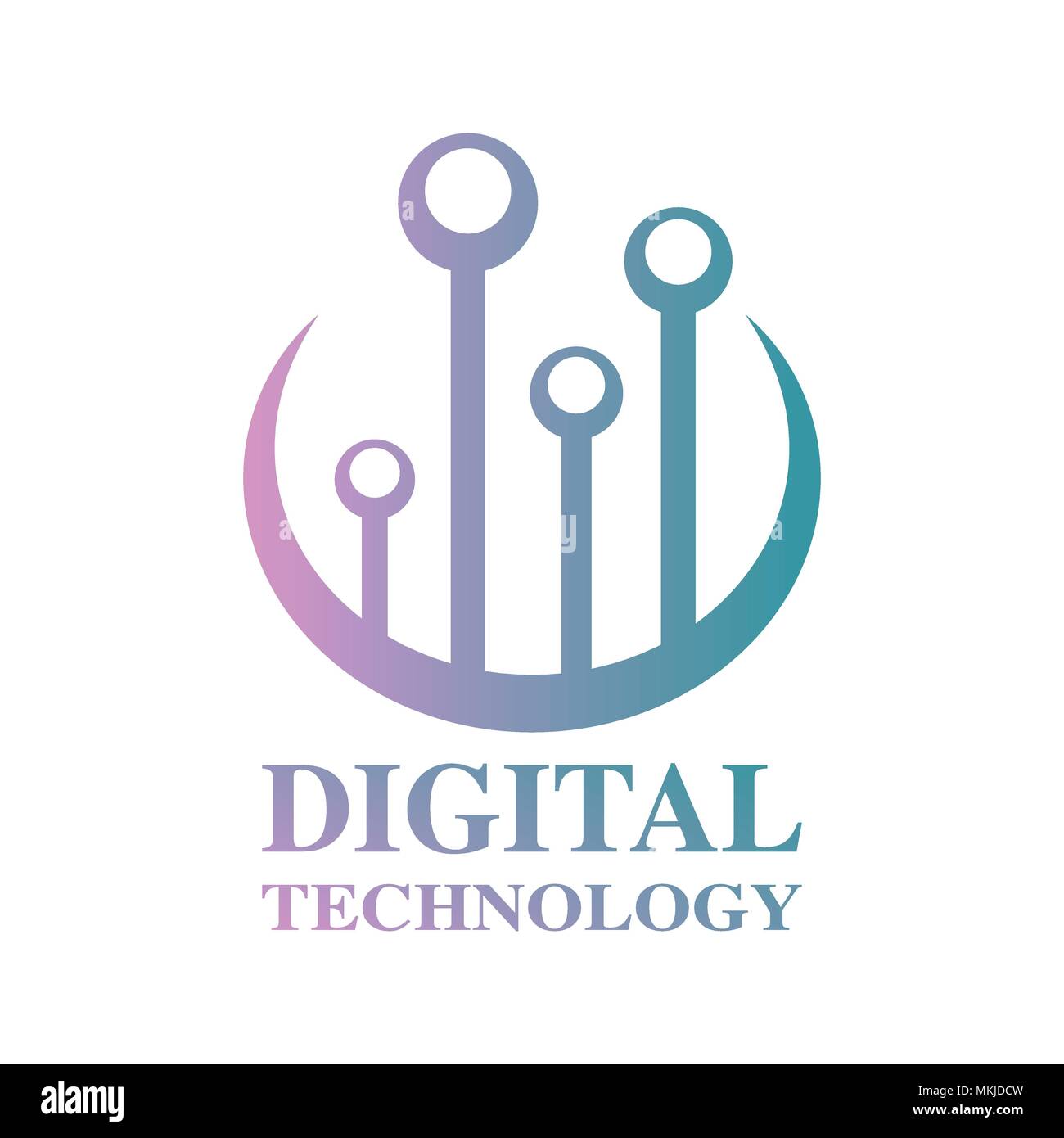 World Tech Logo Design Template. Digital Technology Logo Stock Vector ...