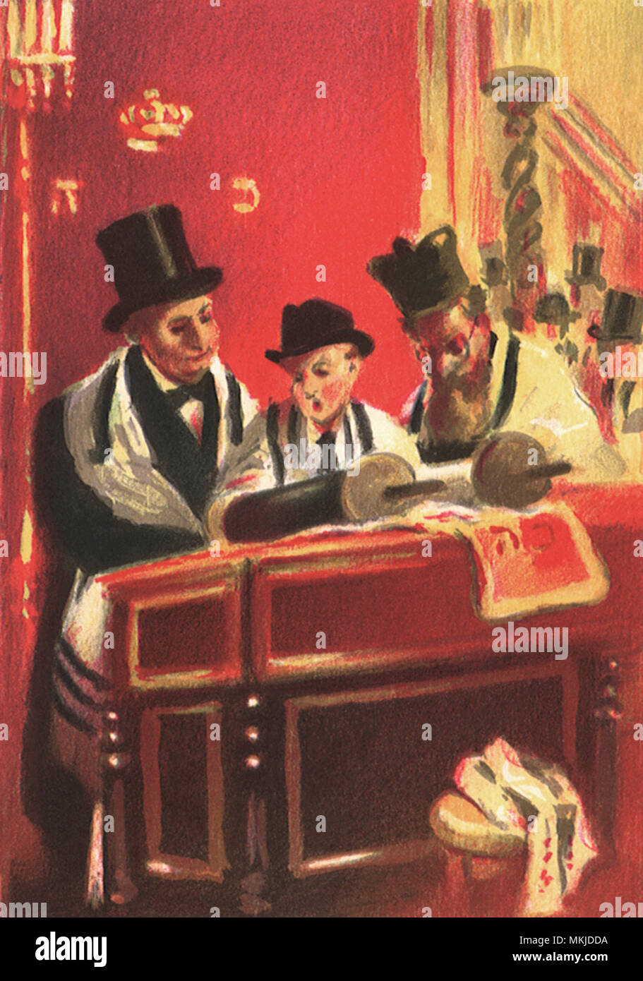 Rabbi and bar mitzvah boy hi-res stock photography and images - Alamy