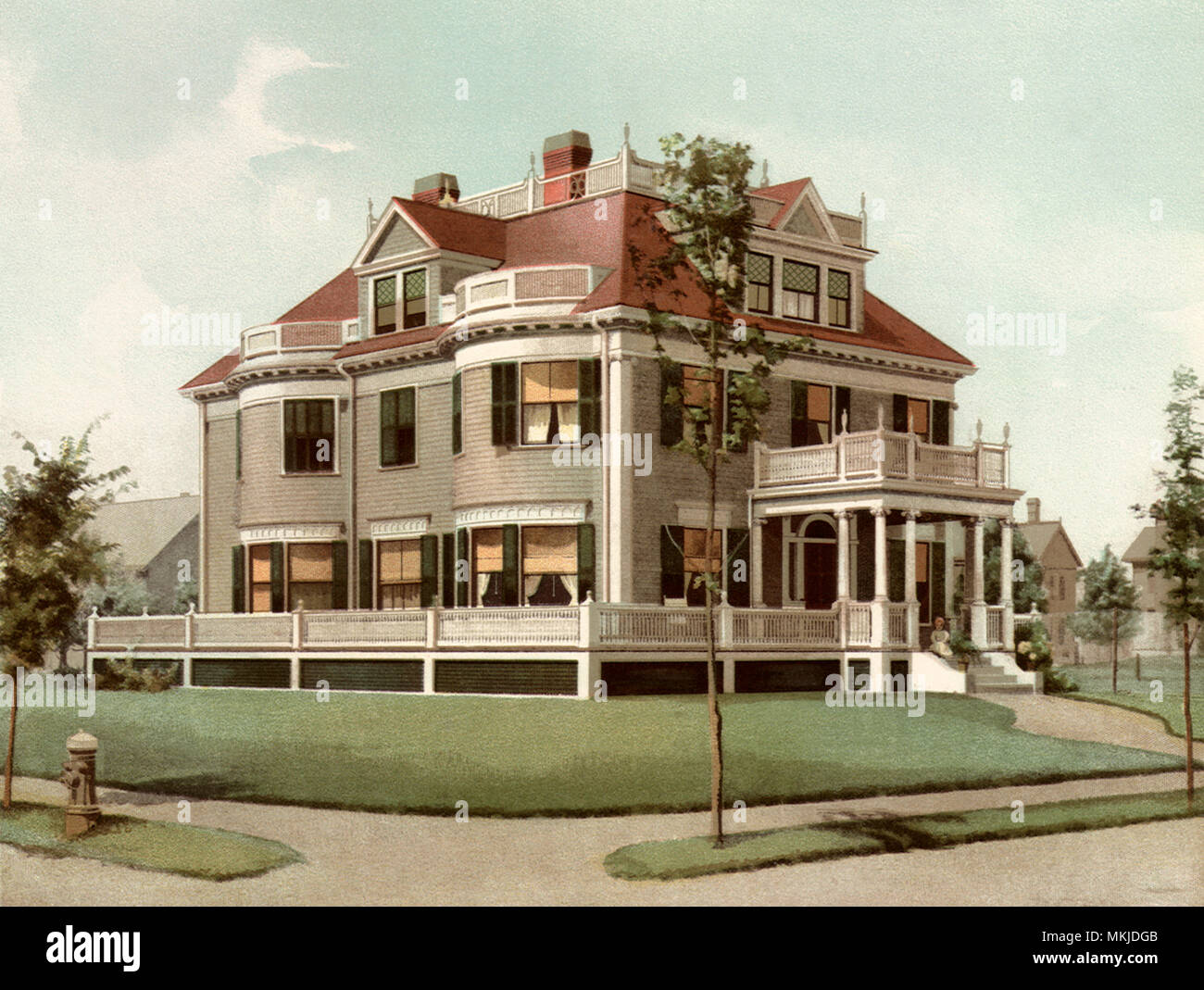 View of a Residence. Newton Highlands Stock Photo - Alamy