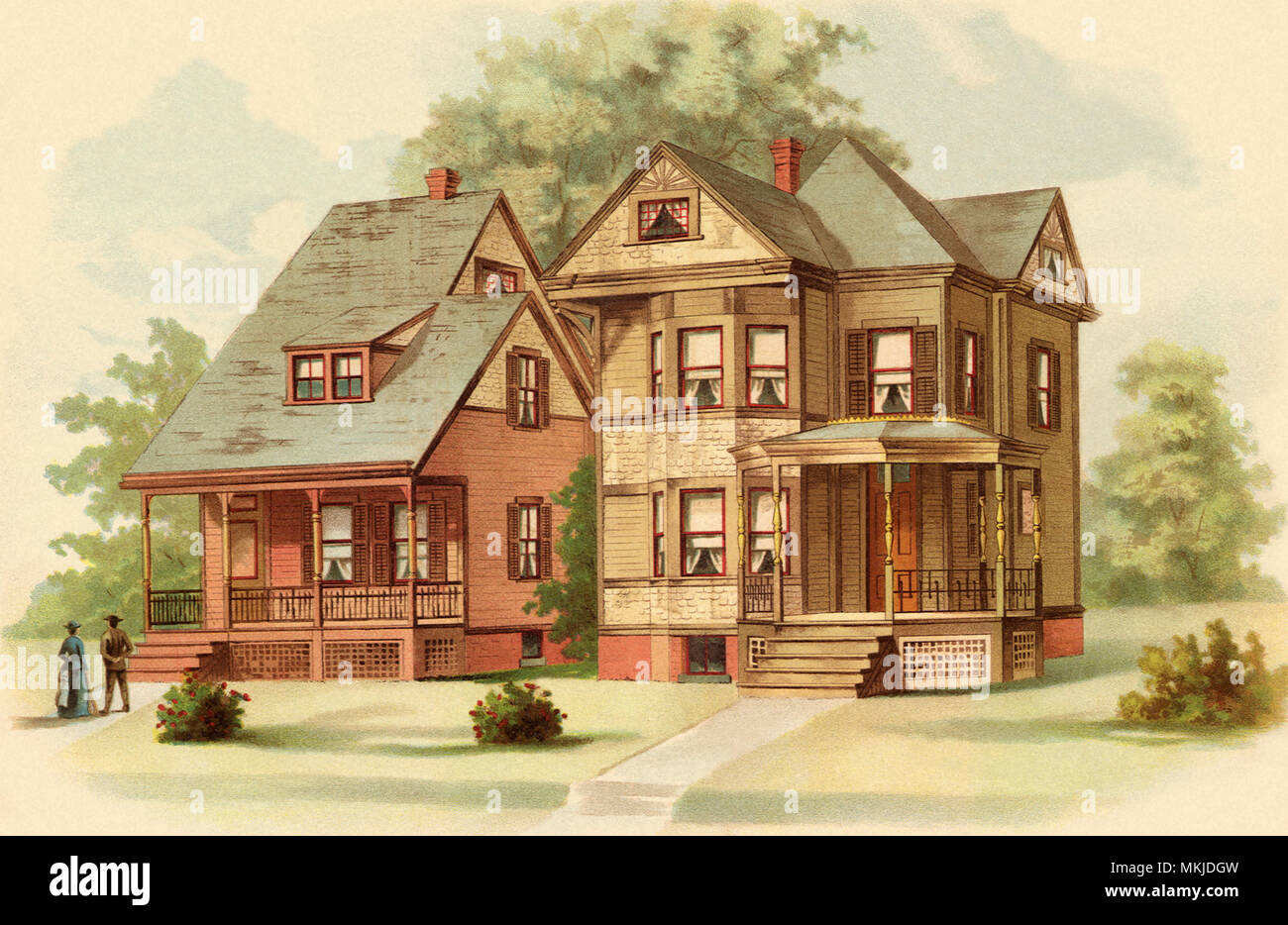 Two neighboring houses hi-res stock photography and images - Alamy