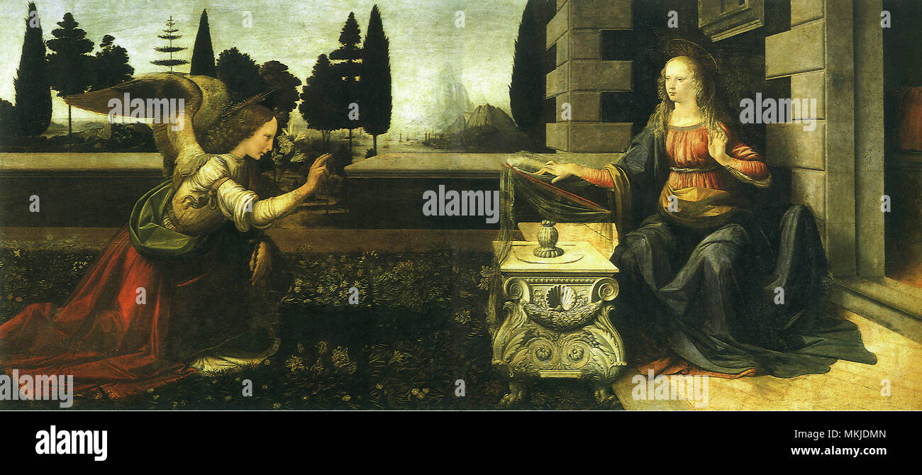 Annunciation leonardo da vinci hi-res stock photography and images - Alamy