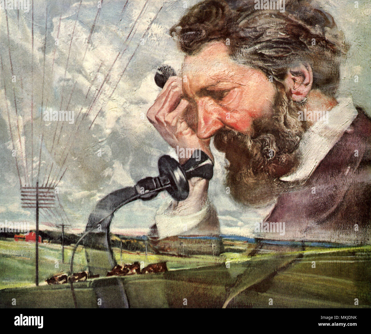 Alexander graham bell first telephone hi-res stock photography and ...