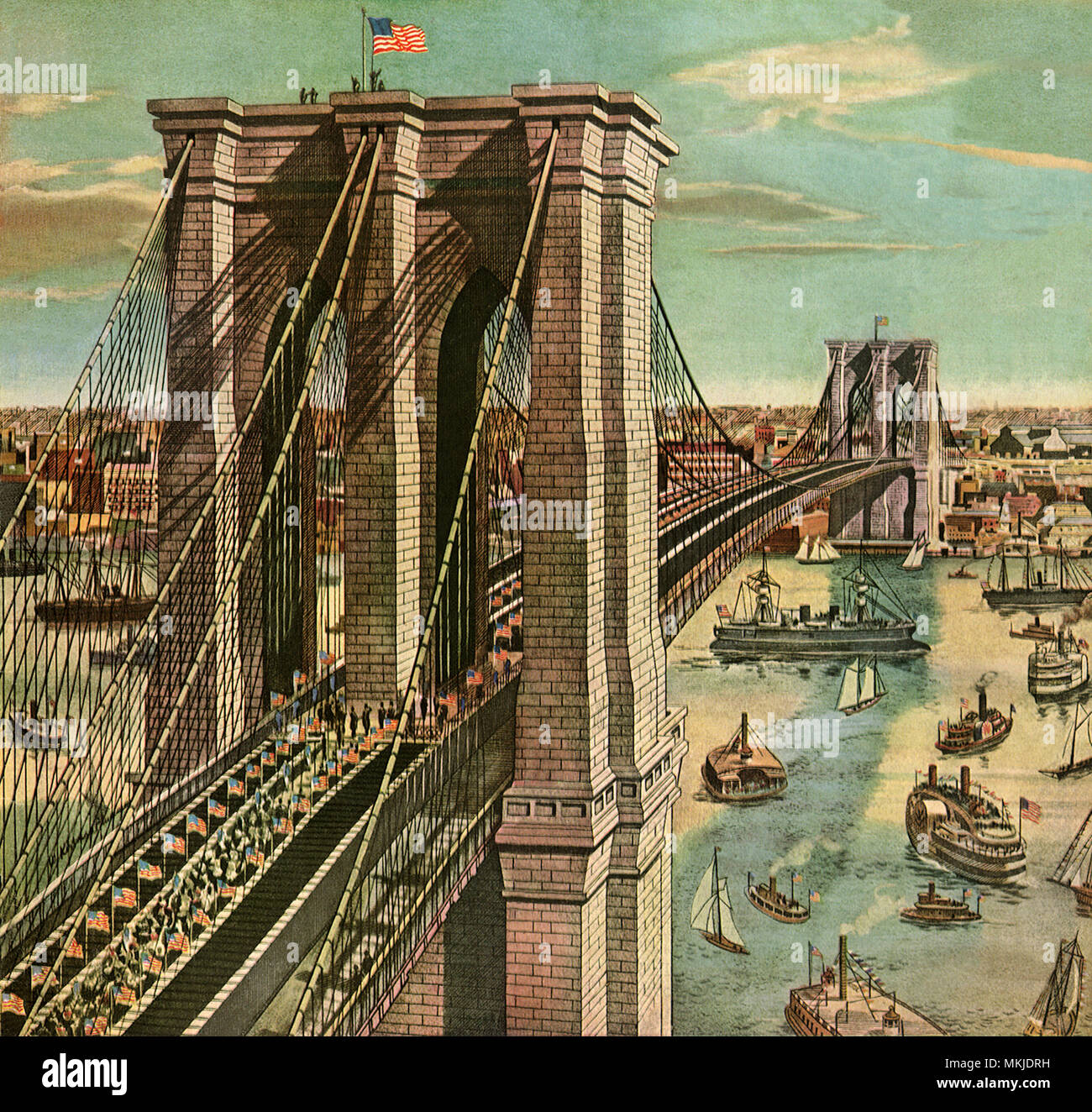 Brooklyn bridge opening hi-res stock photography and images - Alamy