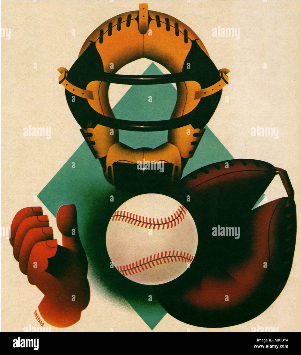 Catcher's mask and baseball hi-res stock photography and images - Alamy