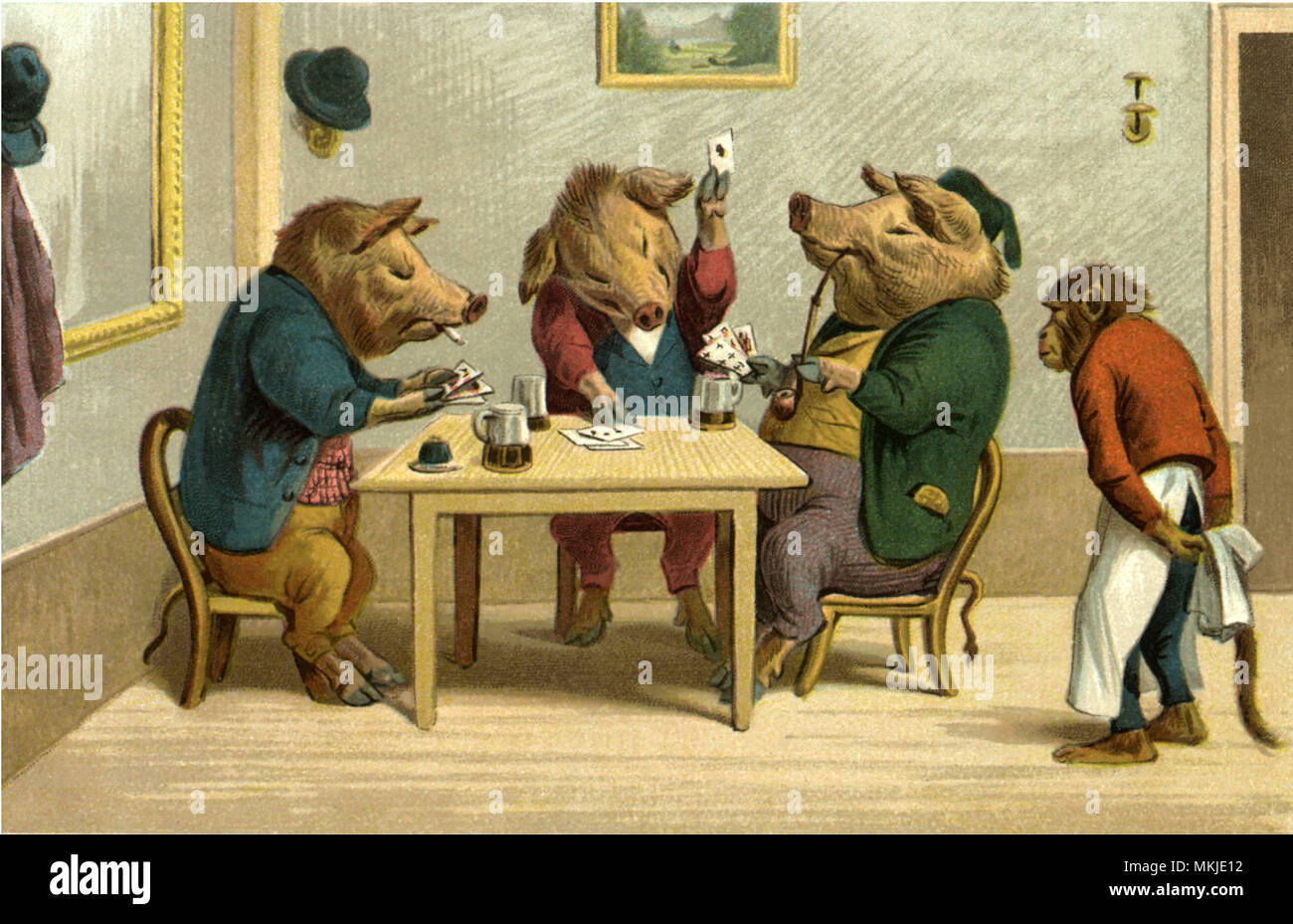 Pigs in Pub Stock Photo - Alamy