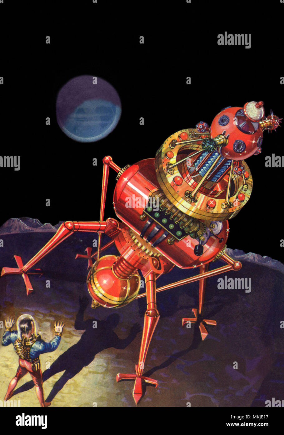 Sci Fi - Spaceman and Alien Stock Photo - Alamy