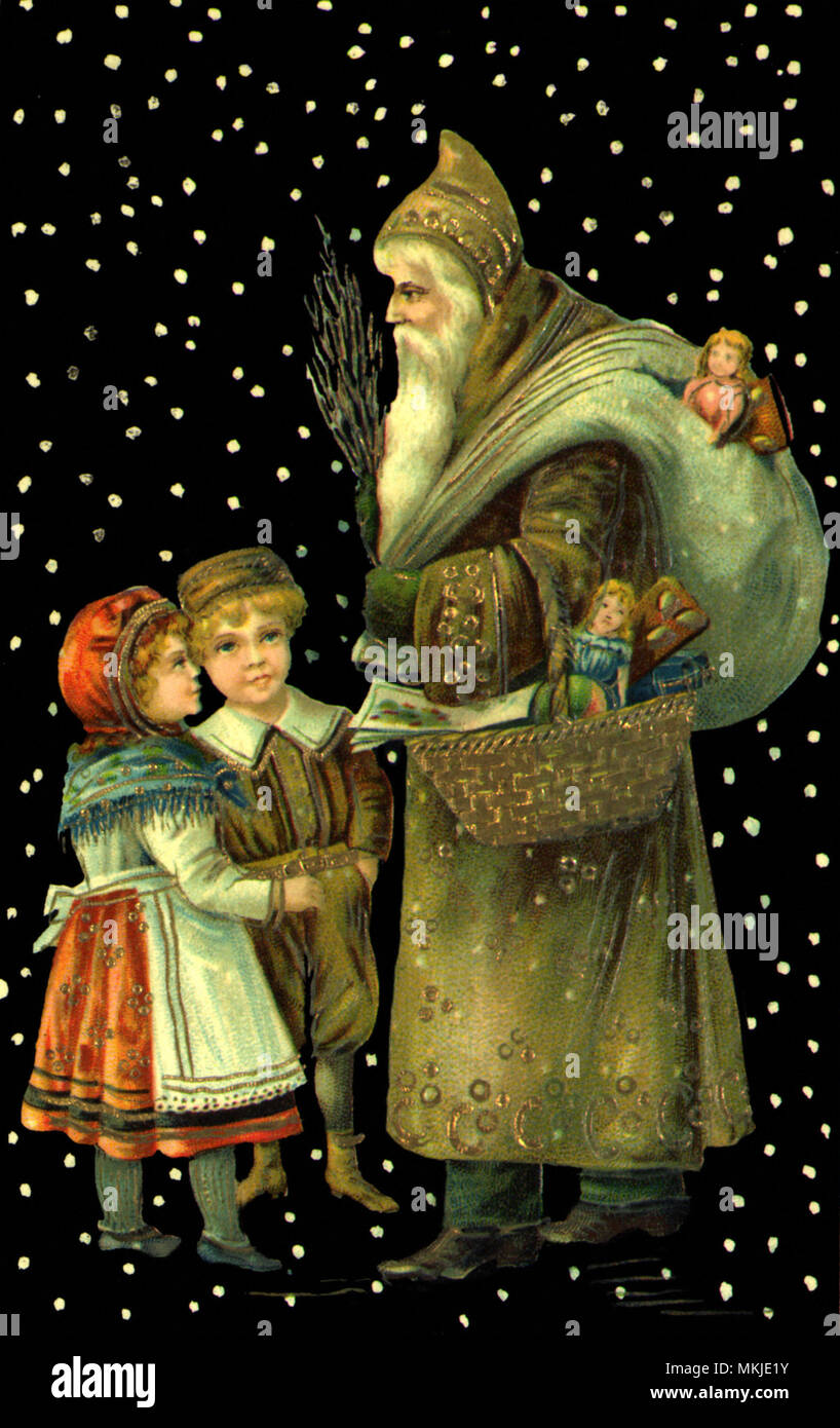 Two children with santa claus hi-res stock photography and images - Alamy