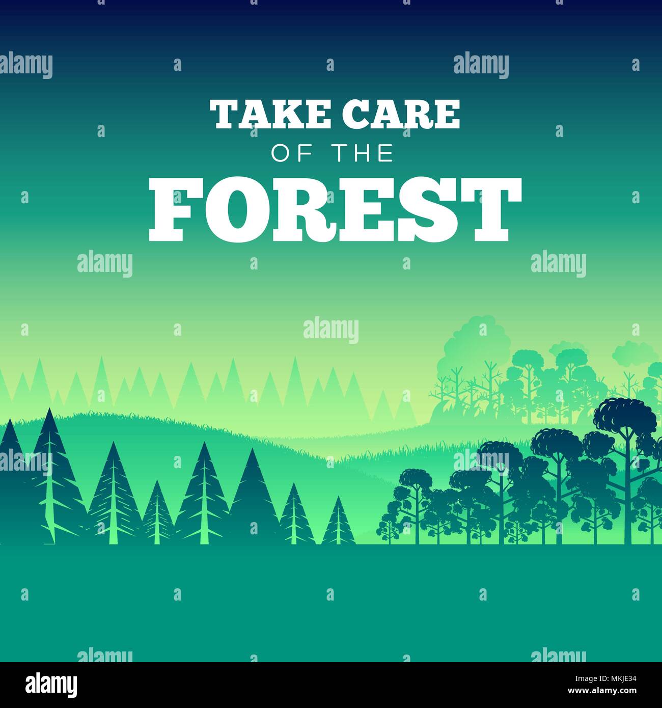 To take care of forest Stock Vector Images - Alamy