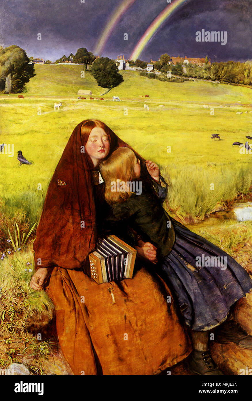 The Blind Girl Stock Photo - Alamy