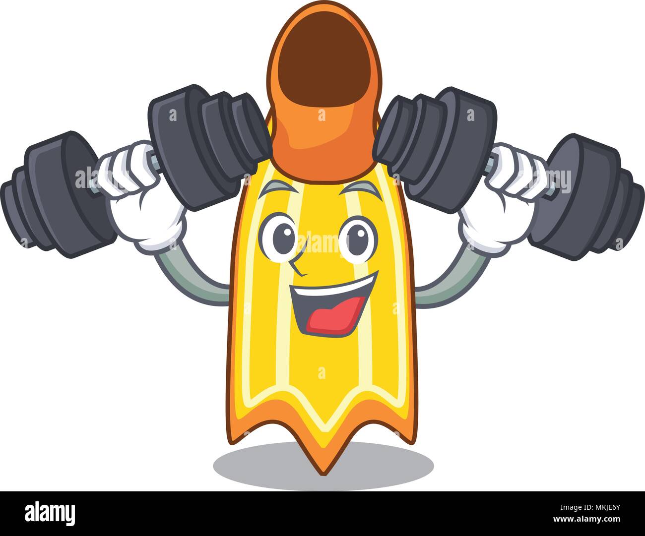 Fitness swim fin character cartoon Stock Vector Image & Art - Alamy