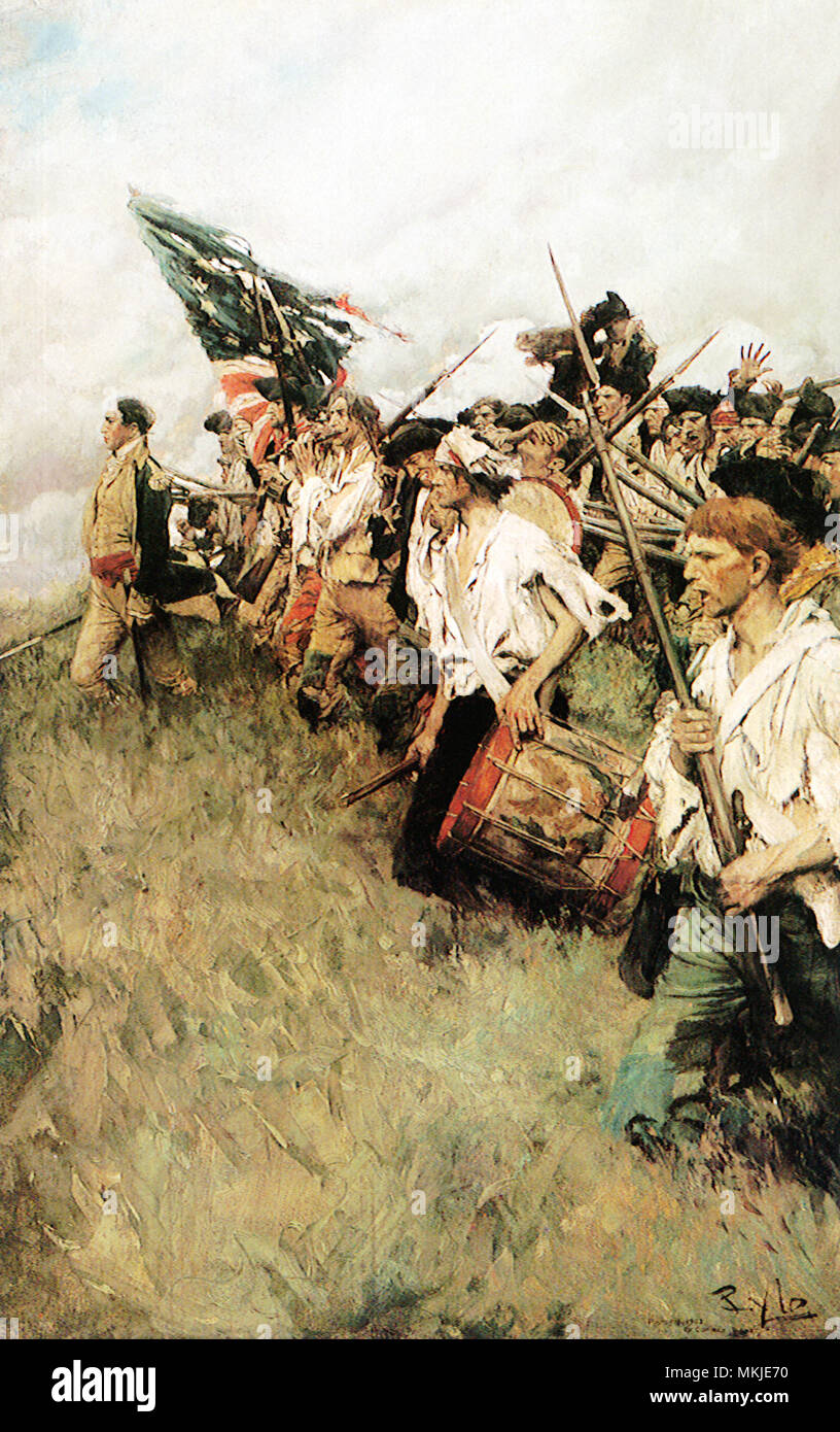 Revolutionary war army flag hi-res stock photography and images - Alamy