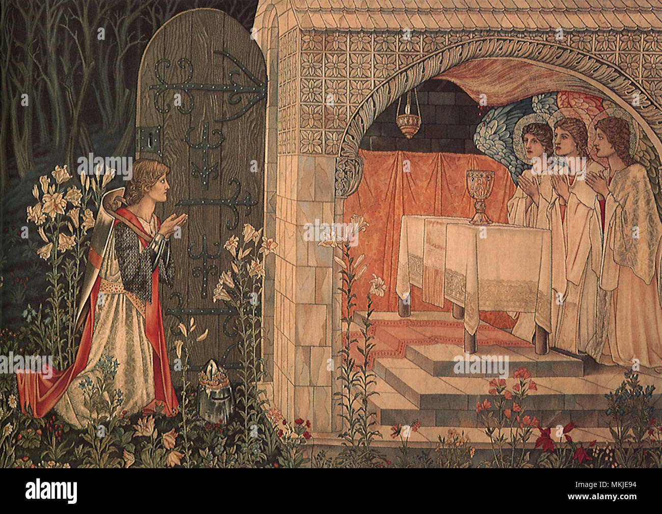 Knight and Angels Stock Photo - Alamy